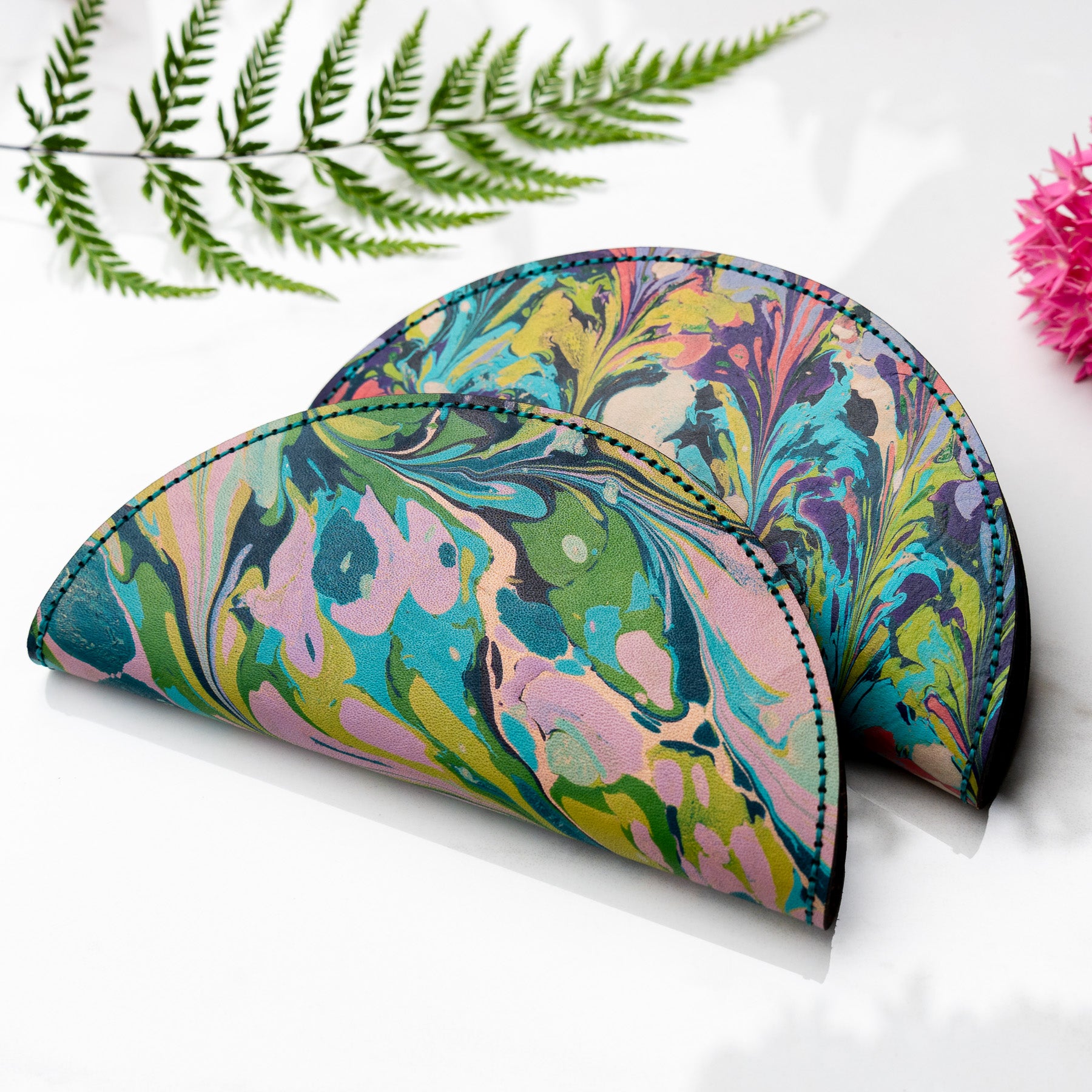 Marbled Crescent Wallet – MOONFINDER